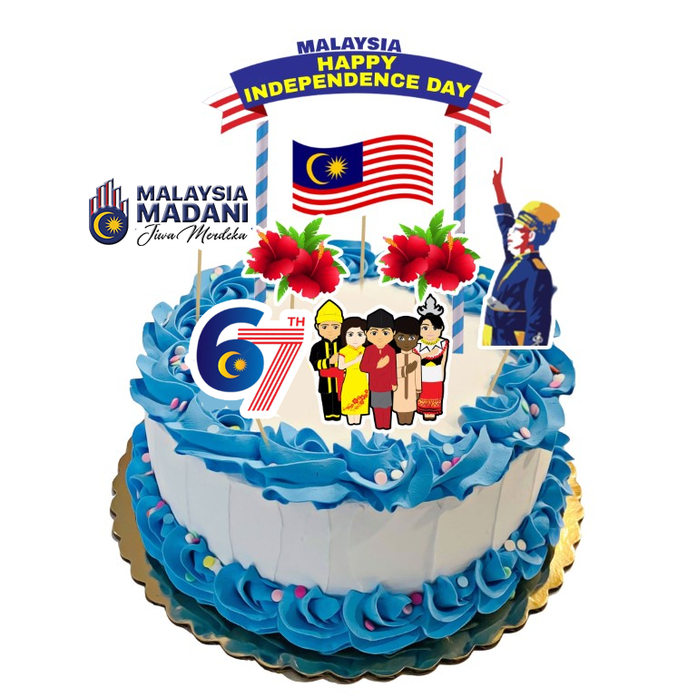 [CUSTOM NAME] Cake Topper Merdeka Hari Malaysia Jiwa Merdeka ...