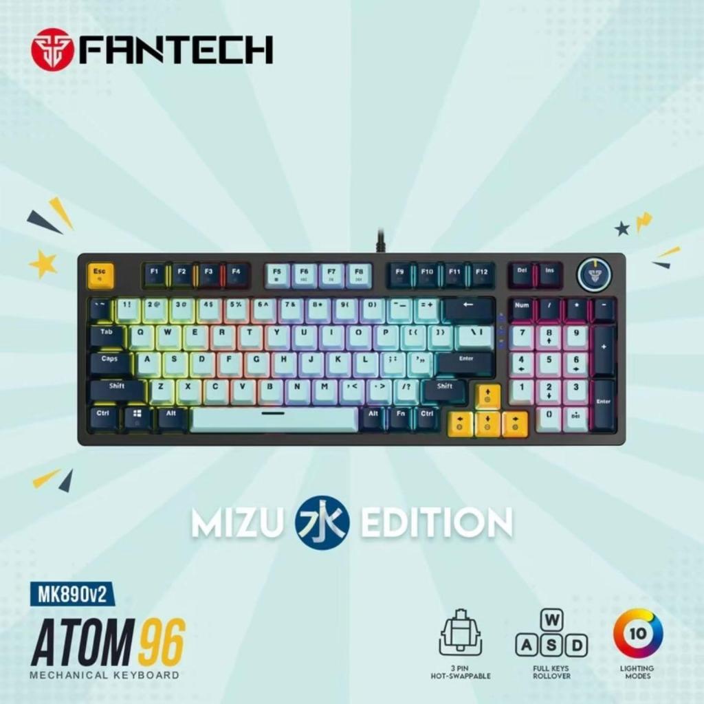 Fantech ATOM Mizu Series Gaming Mechanical Keyboard 60% 75% 95% ATOM 63 ...