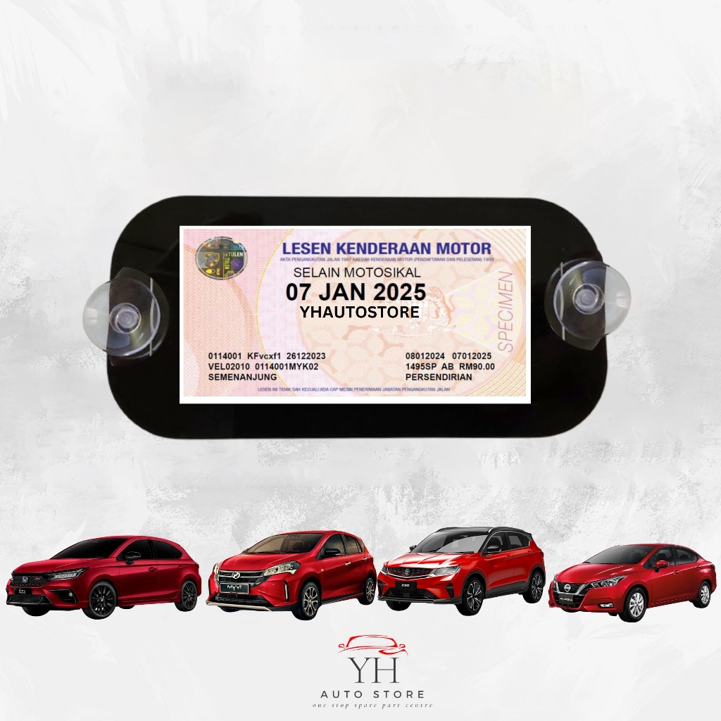 Small Roadtax Holder 2024 Acrylic Roadtax Holder Car Pelekat Roadtax Kereta 2024 Tempat Letak ...