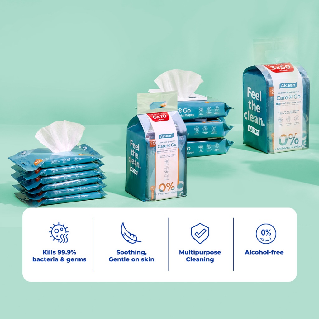 [Exp: Dec 2026] Alcean Antibacterial Wipes with Aloe Vera Extract [No ...