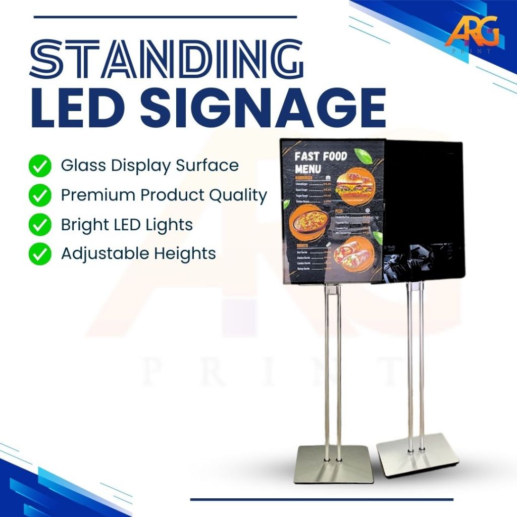 LED Signage Slim Poster A2 Stand | Shopee Malaysia