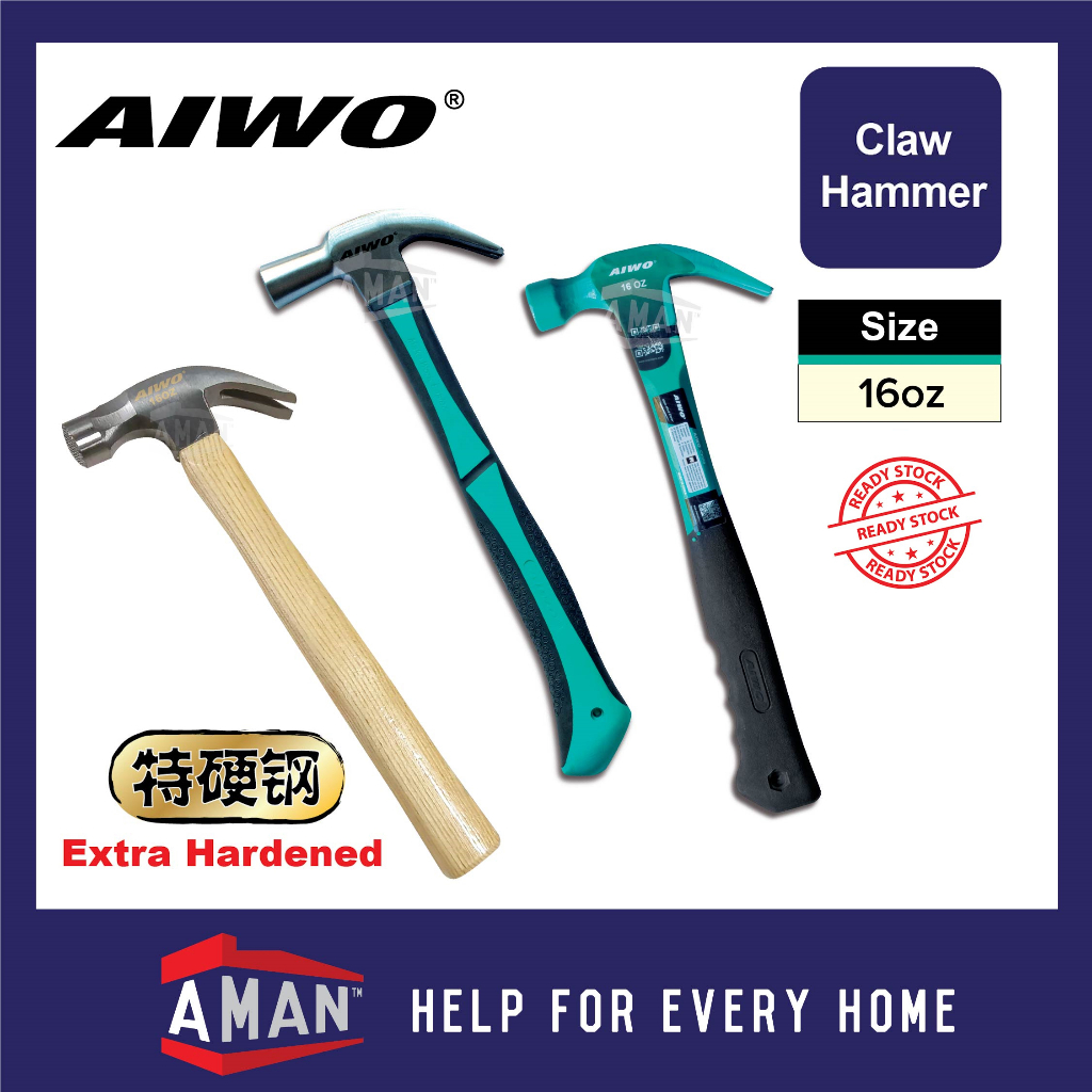 AIWO 16oz Claw Hammer With Fibre Handle American Type High Quality ...