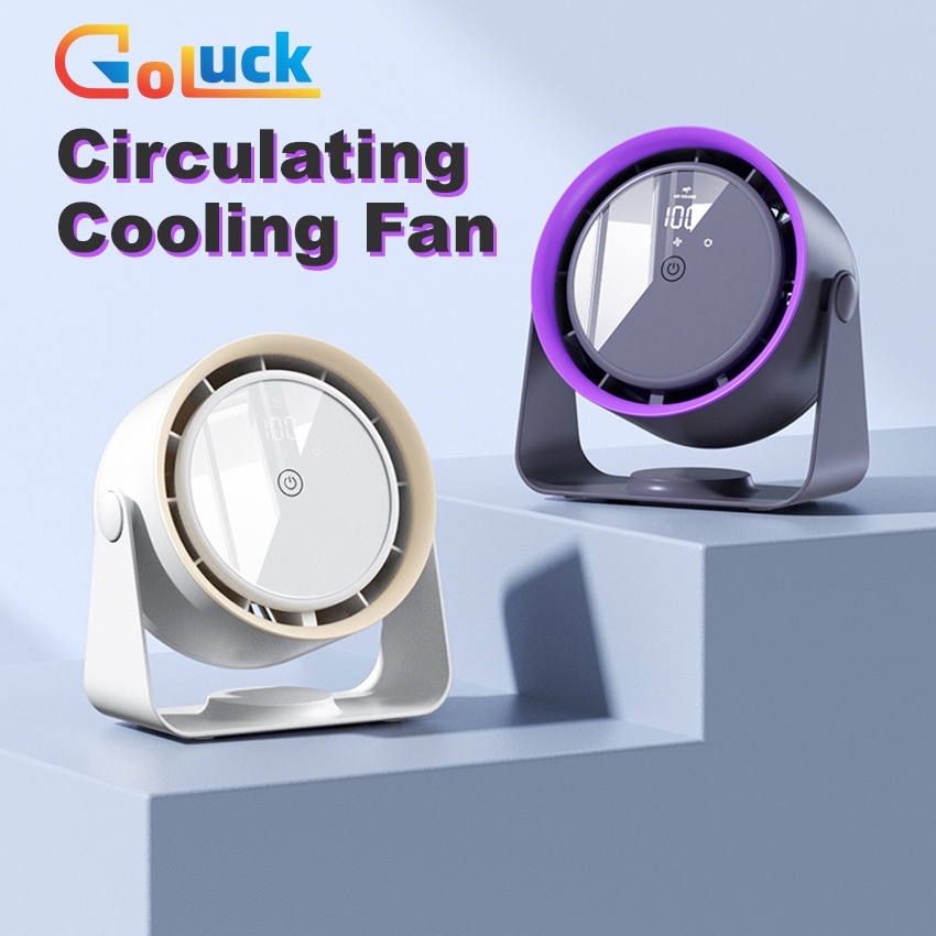 【Local Delivery】Goluck Air Circulation Fan Table Wall Fan USB Fan Rechargeable Fan Battery ...