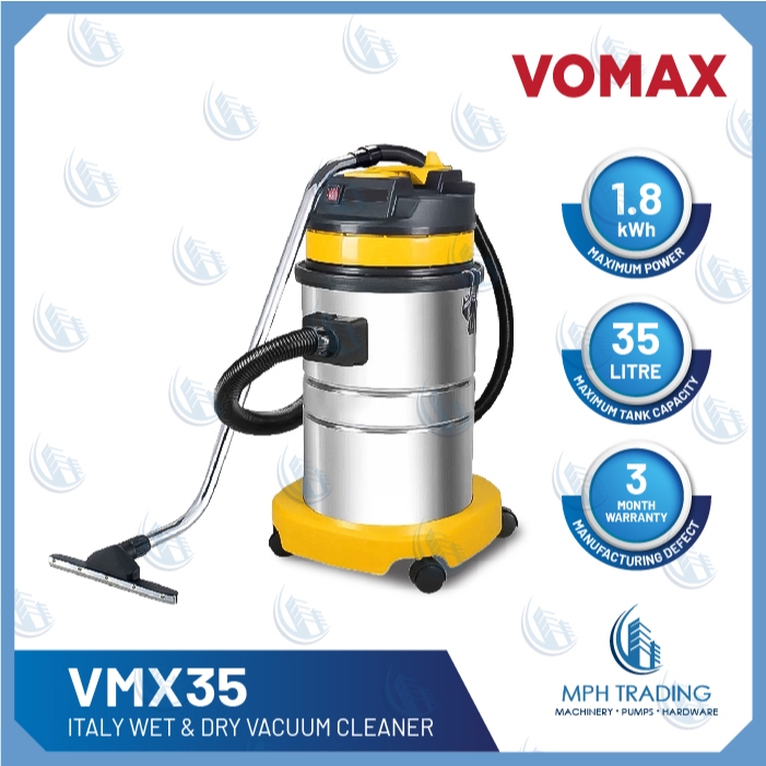 VOMAX VMX35 Wet & Dry Vacuum Cleaner 1800W with 35L Tank Capacity ...