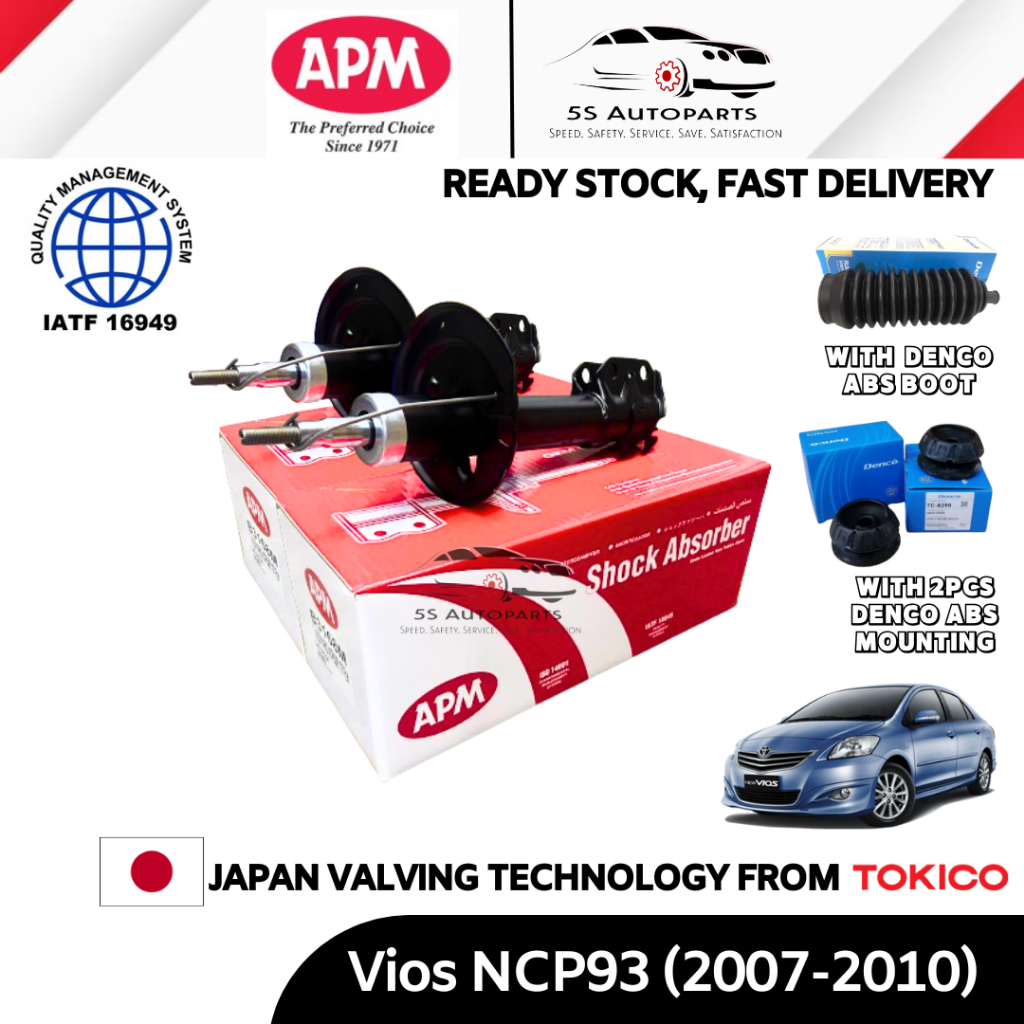 APM Toyota Vios NCP93 (07'-13'), Prius C Front & Rear Gas Shock ...