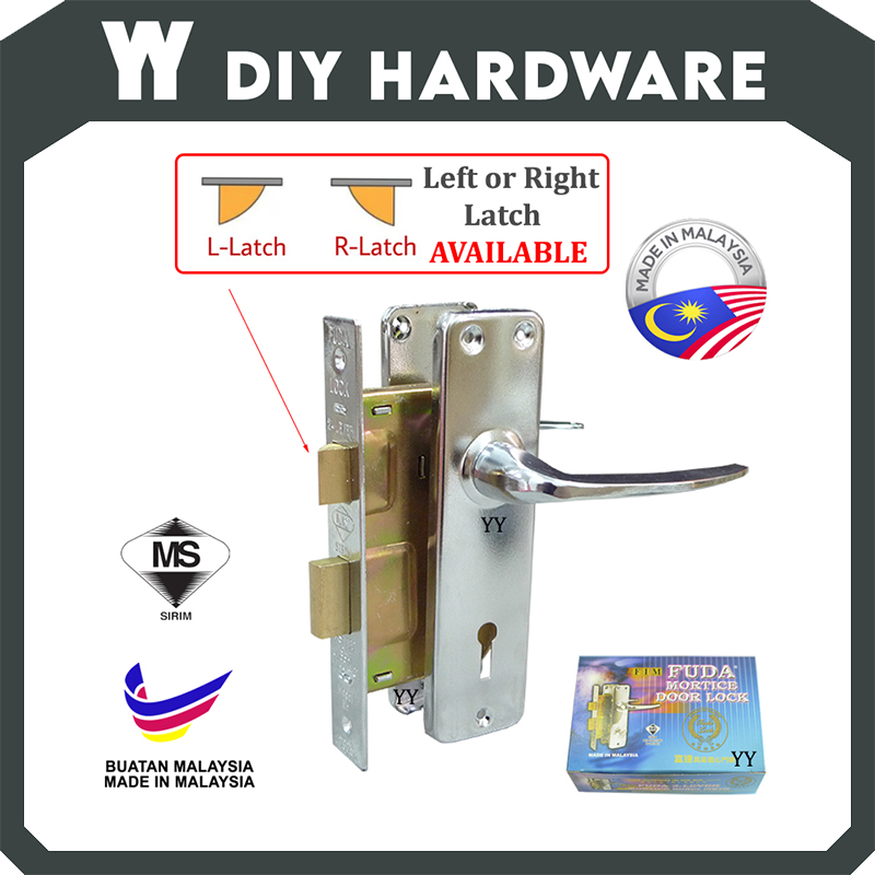 YY DiY 100% ORIGINAL FUDA 2 Level Mortice Door Lock/ Lock Pintu/ Kunci ...