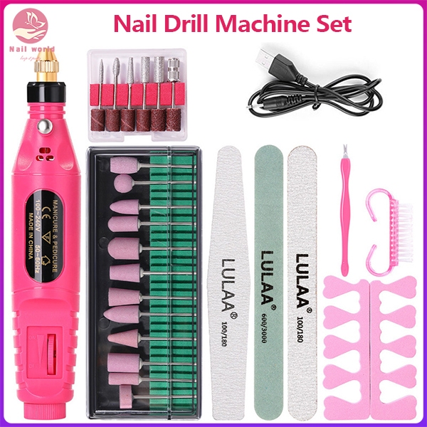 Nail.world Nail Drill Machine Electric Nail Grinder Manicure Pedicure ...