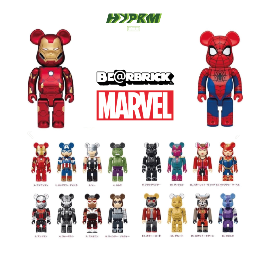 Bearbrick Marvel Happy Kuji 100% | Shopee Malaysia