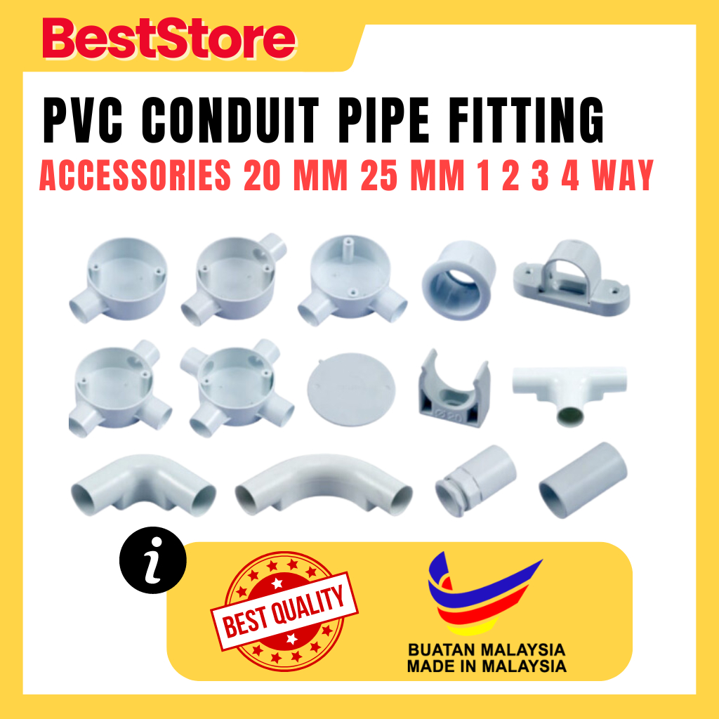 PVC Conduit Pipe Fitting Accessories 20mm 25mm 1 2 3 4 Way Box Tee ...