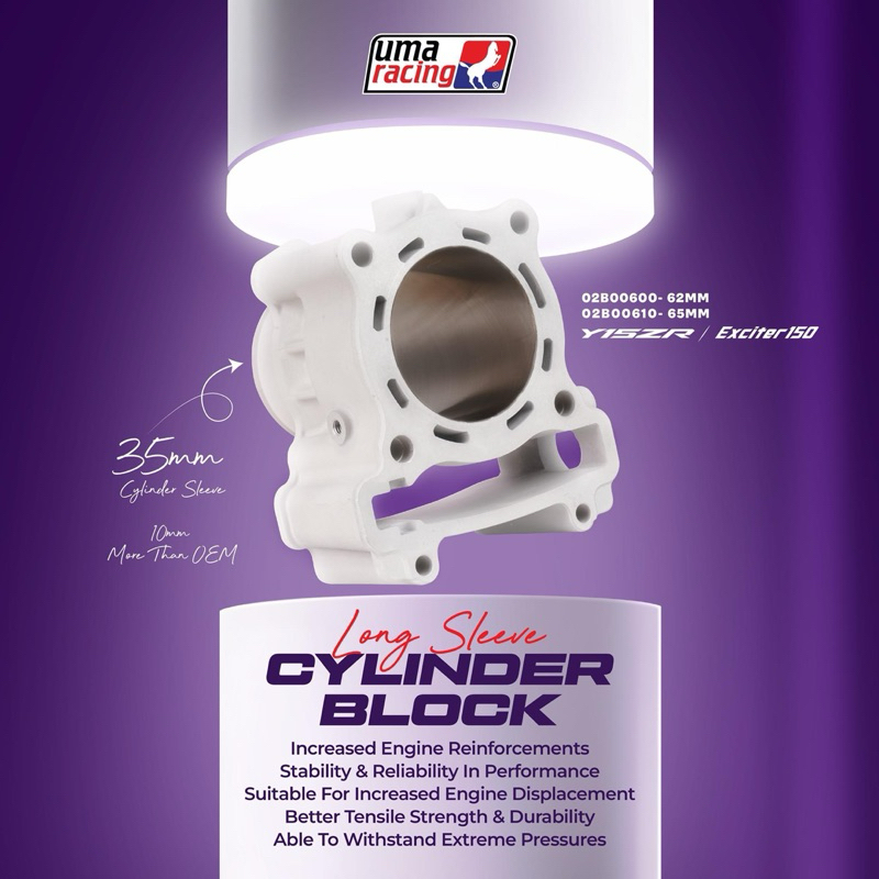 UMA RACING CYLINDER BLOCK KIT CERAMIC LONG SLEEVE X-PRO 62MM 65MM 70MM ...