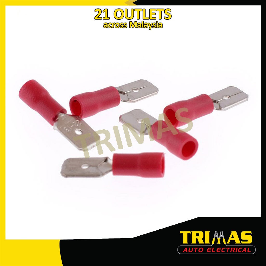 Insulated Male Connector Pin Red (10PCS) | Shopee Malaysia