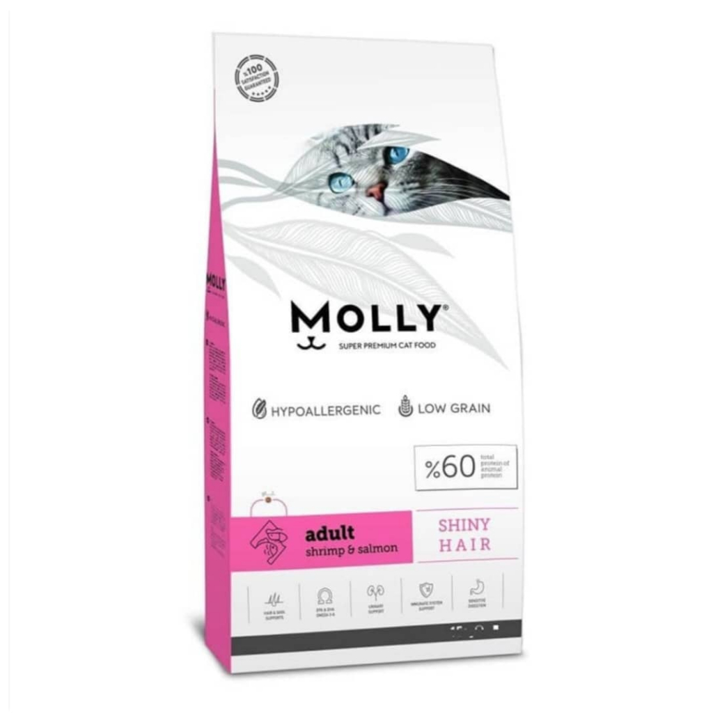 Molly cat food adult Shiny Hair 2kg | Shopee Malaysia