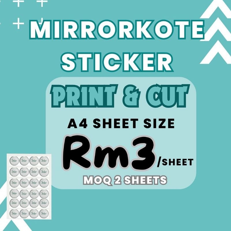 Mirrorkote Sticker per A4 sheet (print + cut) | Shopee Malaysia