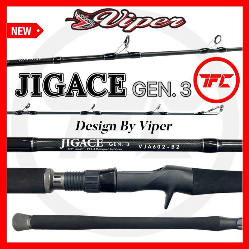 VIPER JIGACE Gen 3 Jigging Overhead & Spinning Rod BC Baitcast Jig Ace ...