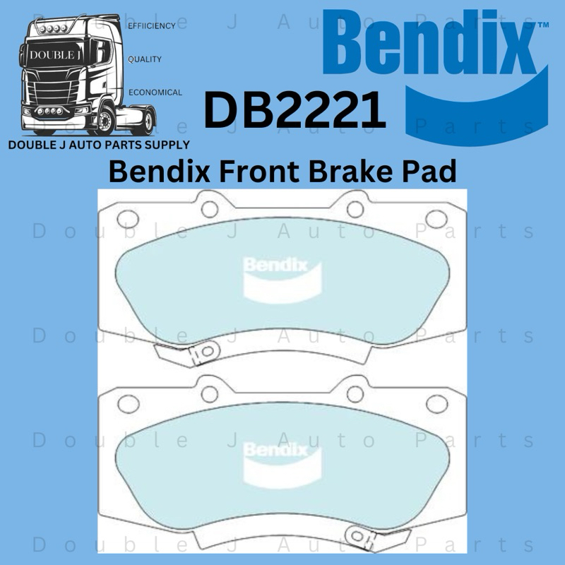 💯Original Bendix Toyota Hilux Vigo KUN26 Front brake pad DB2221 ...
