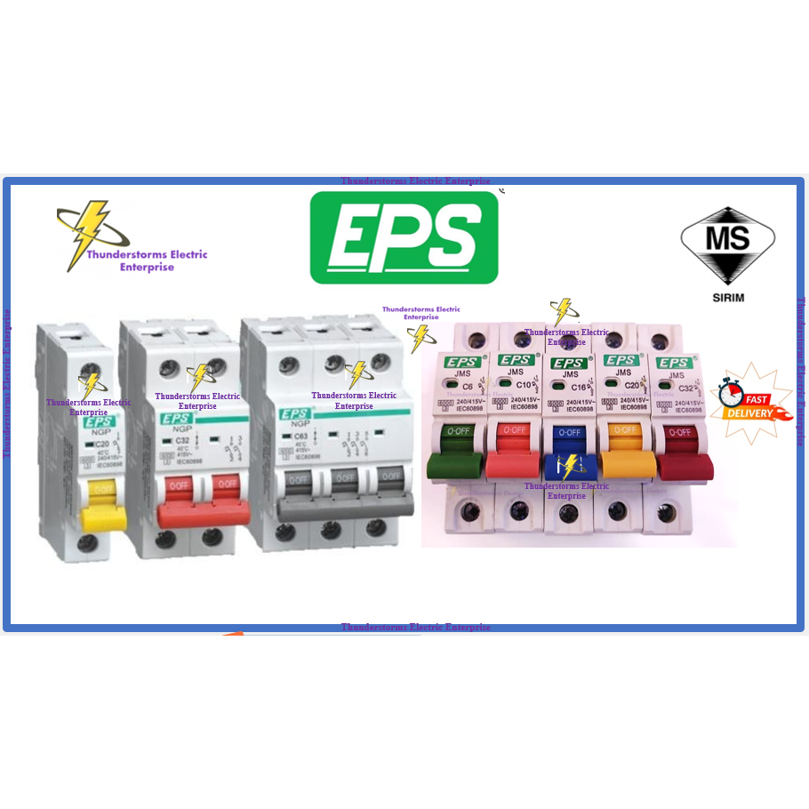 [SIRIM] EPS 1 POLE MCB 1 Pole Miniature Circuit Breaker MCB DIN Rail ...