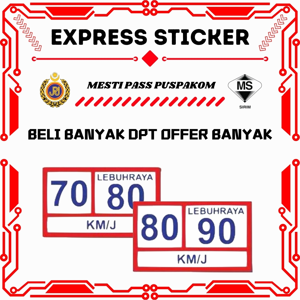 Express Sticker 5-40 PCS STICKER 70/80 80/90 STICKER HAD LIMIT JPJ PASS ...
