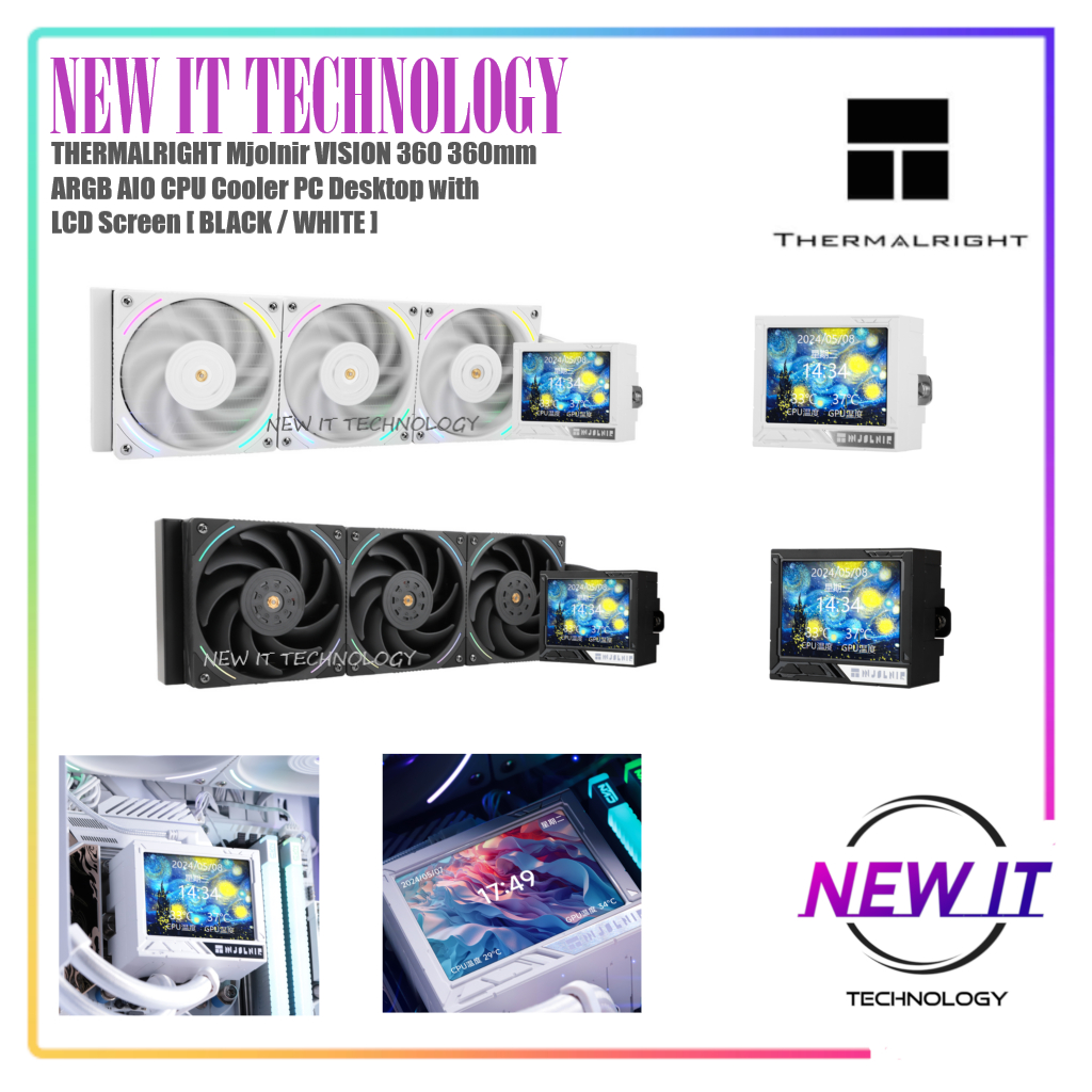 THERMALRIGHT Mjolnir VISION 360 360mm ARGB AIO CPU Cooler PC Desktop ...