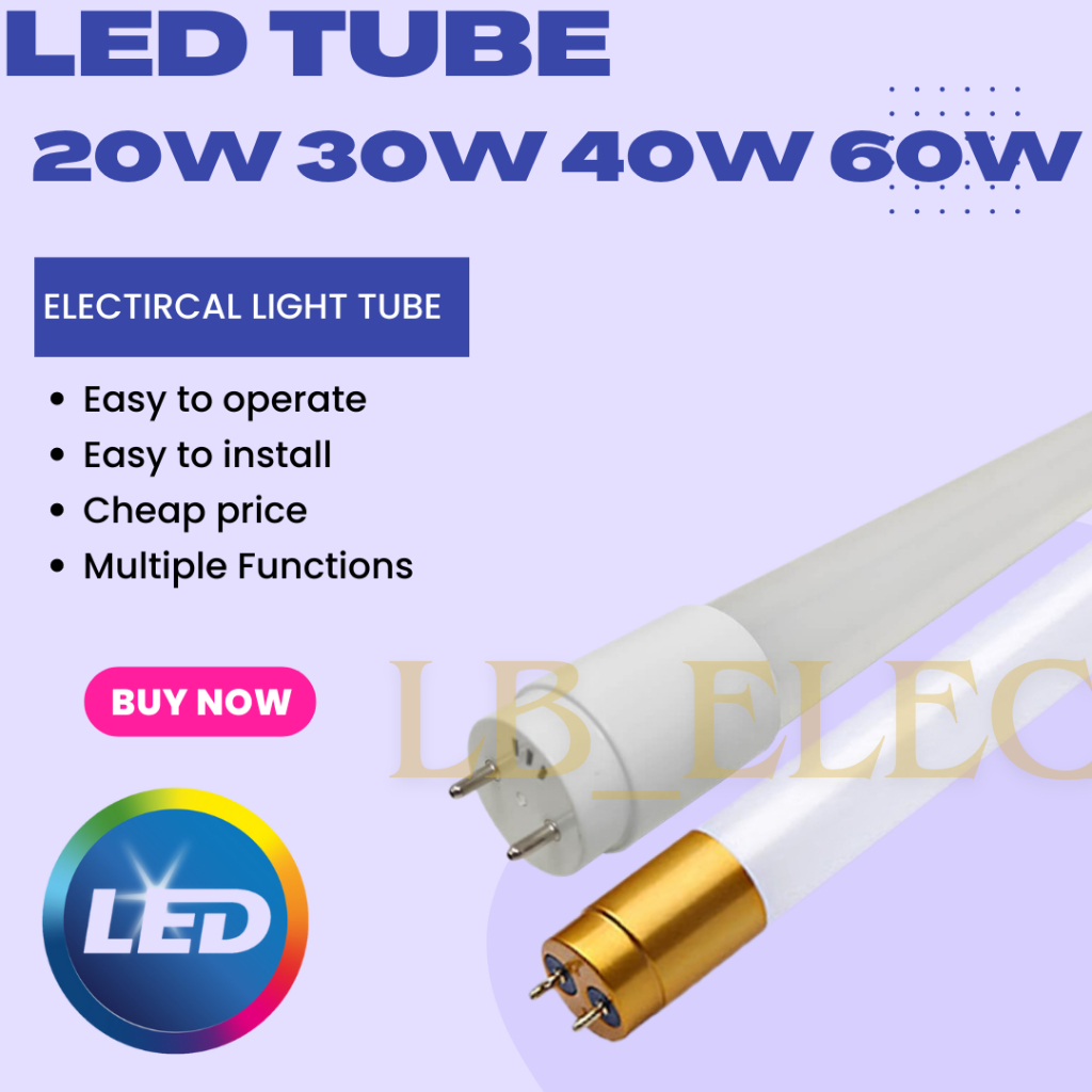 [15Pcs / 30Pcs] 4FT T8 LED Tube Lampu Kalimantang Rumah LED Lampu Panjang Tube Lampu LED Lampu ...