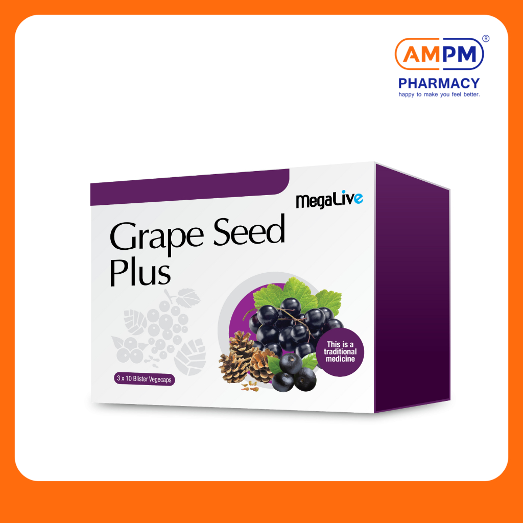 MEGALIVE Grape Seed Plus 400mg Capsule (30's x 2) #美佳乐 葡萄籽 - 抗氧化保健，保护肌肤与心血管健康 | Shopee Malaysia