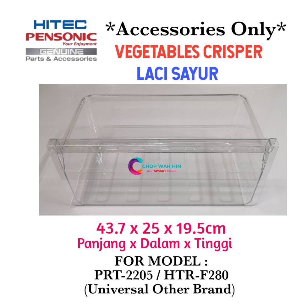 Pensonic Refrigerator VEGETABLE CRISPER PRT2205 Hitec Fridge Drawer ...