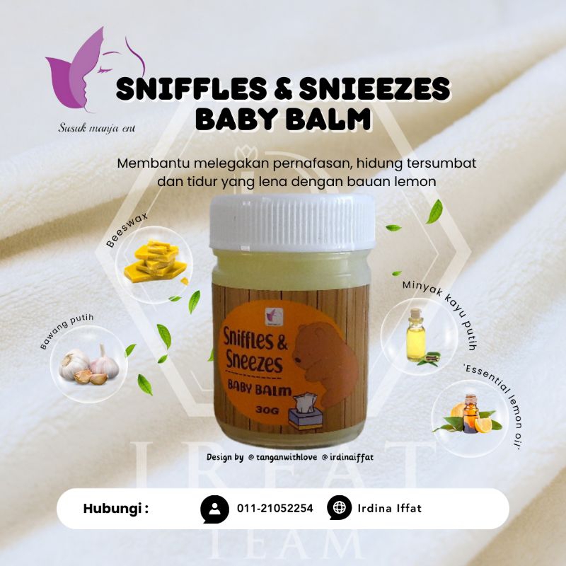 Sniffles & Sneezes Baby Balm, SME - (RM10/30g) | Shopee Malaysia