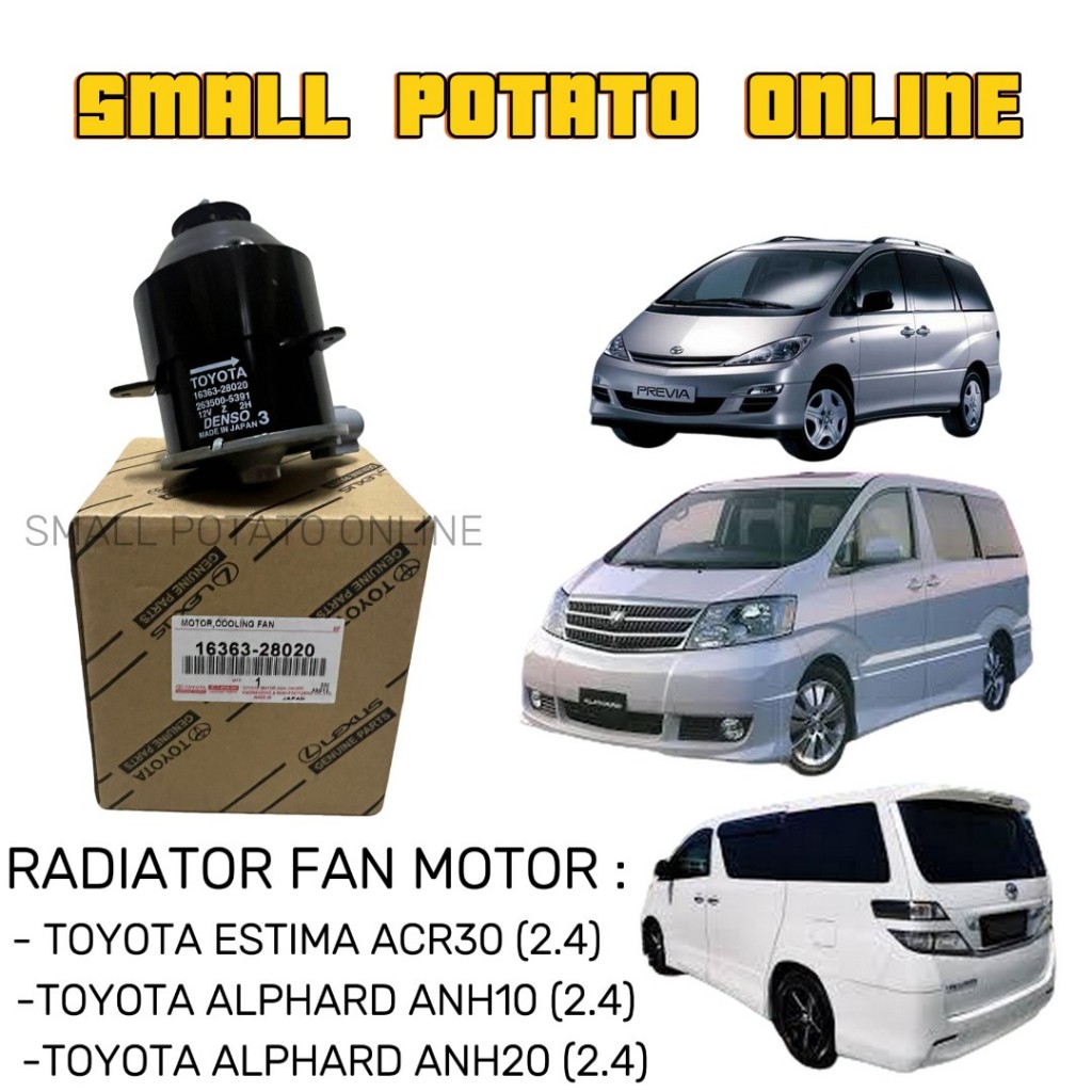 OEM ) RADIATOR FAN MOTOR TOYOTA ESTIMA ACR30 (2.4) ,ALPHARD ANH10 (2.4 ...