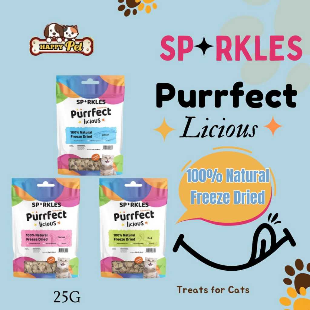 SPARKLES PURRFECT LICIOUS 100% NATURAL FREEZE DRIED FOR CAT | Shopee ...