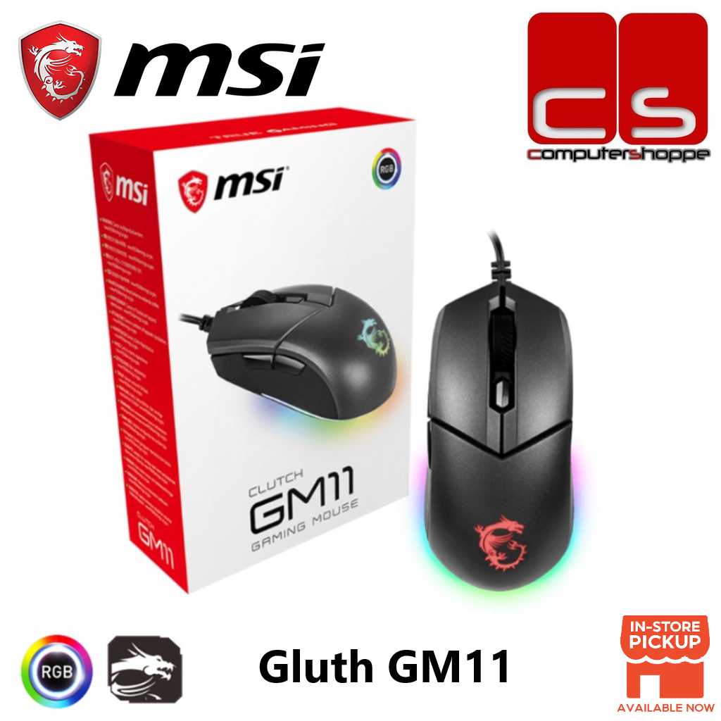MSI CLUTCH GM11 RGB Wired Gaming Mouse | Shopee Malaysia