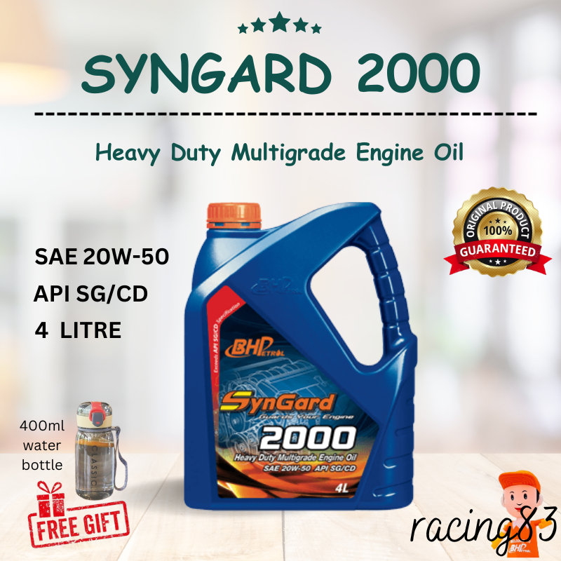 BHP SynGard 2000 SAE 20W50 Heavy Duty Multigrade Engine Oil (4L) API SG/CD | Shopee Malaysia