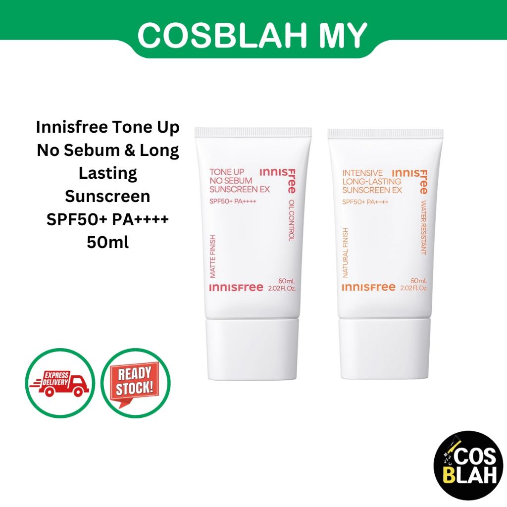 Innisfree Tone Up No Sebum & Long Lasting Sunscreen SPF50+ PA++++ 50ml | Shopee Malaysia