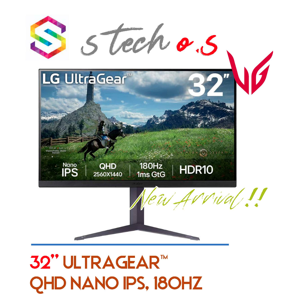 LG 32GS85Q-B QHD UltraGear Nano IPS Display with 180Hz Refresh Rate ...