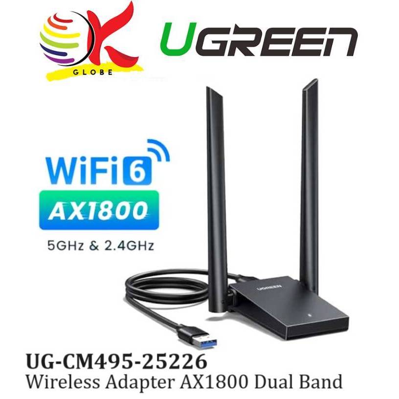UGREEN UG-CM495-25226 WIRELESS ADAPTER DUAL BAND AX1800 WITH HIGH GAIN ...