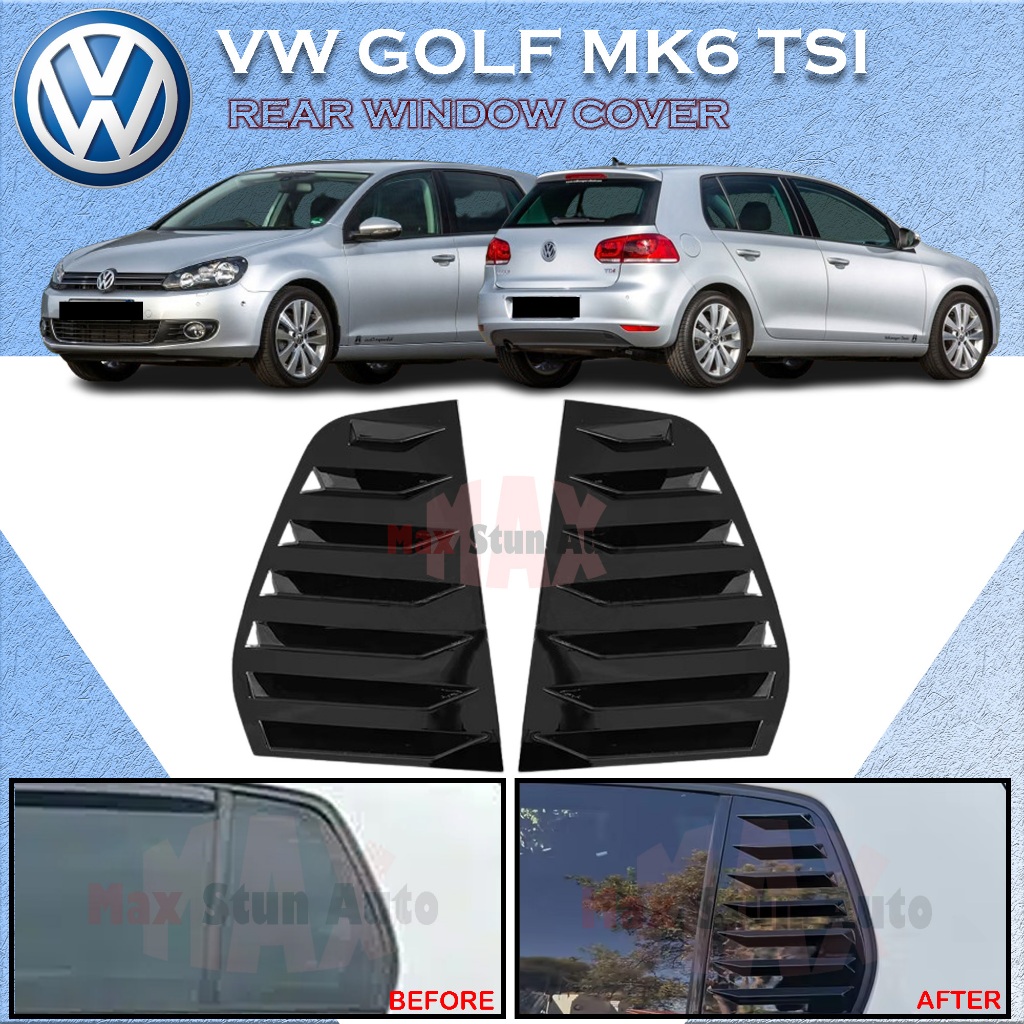 VOLKSWAGEN GOLF MK6 REAR WINDOW LOUVER COVER VW GOLF GTI TSI R WINDOW ...