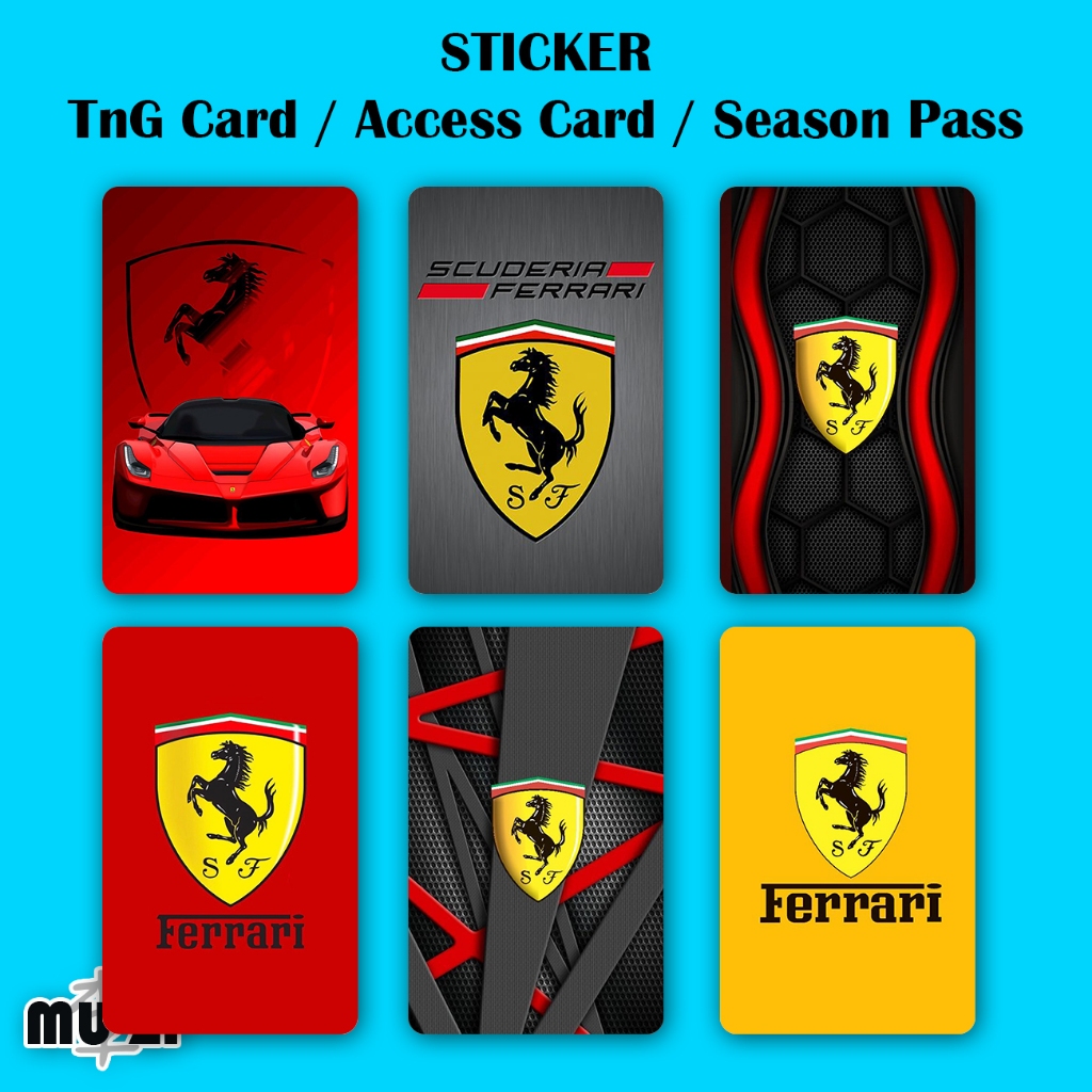 Ferrari TnG Card STICKER NFC STICKER Waterproof Thick Hard Material ...