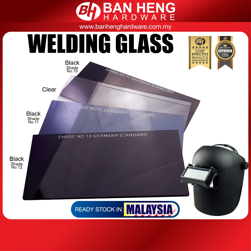 Welding Glass Welding Lens Glass Black 10# 11# 12# / Clear / Kaca ...