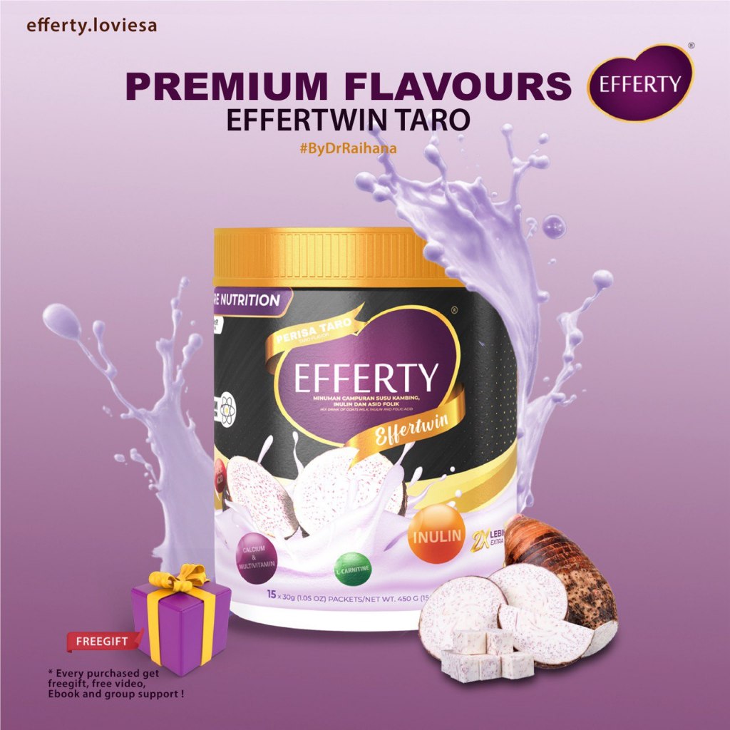 EFFERTY JAR SIGNATURE FLAVOURS EFFERTWIN TARO MINUMAN CAMPURAN SUSU ...