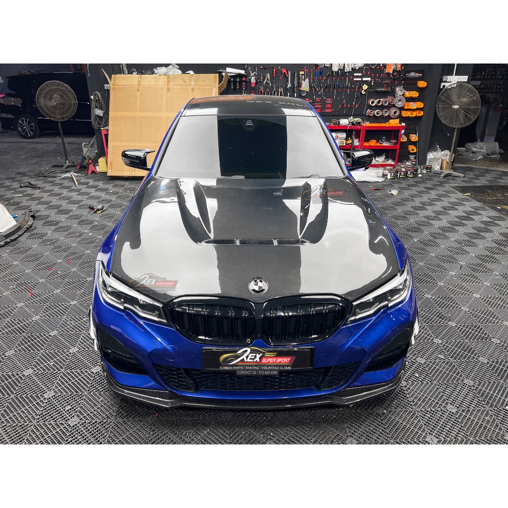 BMW 3 Series G20 / G20 LCI Front Bonnet Hood CS Design Carbon Fiber ...