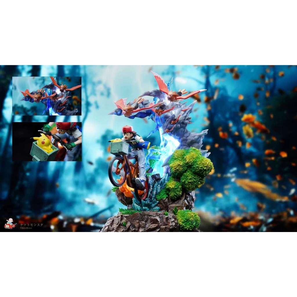 Comic House Studio - Bicycle Ash Pokemon Resin Statue GK Anime Figure ...