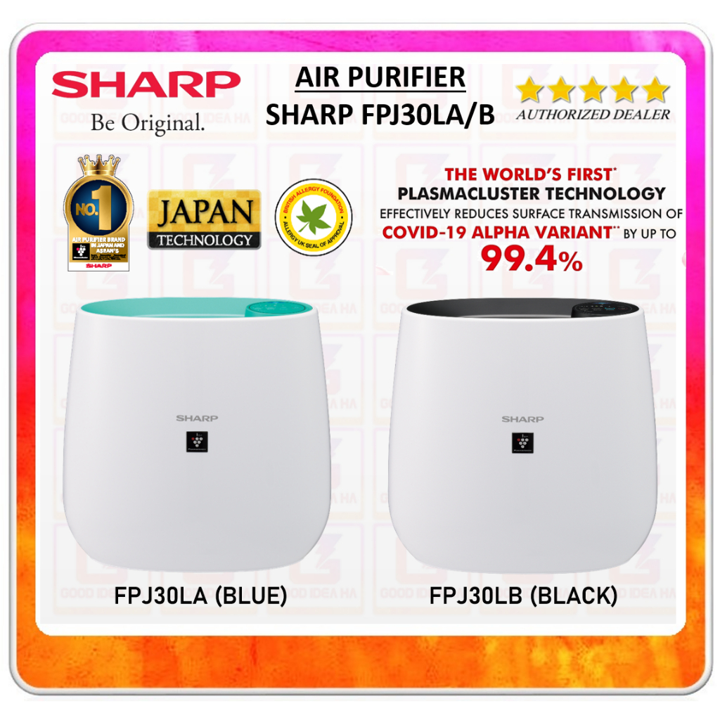 【WITH HEPA FILTER】Sharp 23m² Plasmacluster Ion Air Purifier FPJ30LB ...