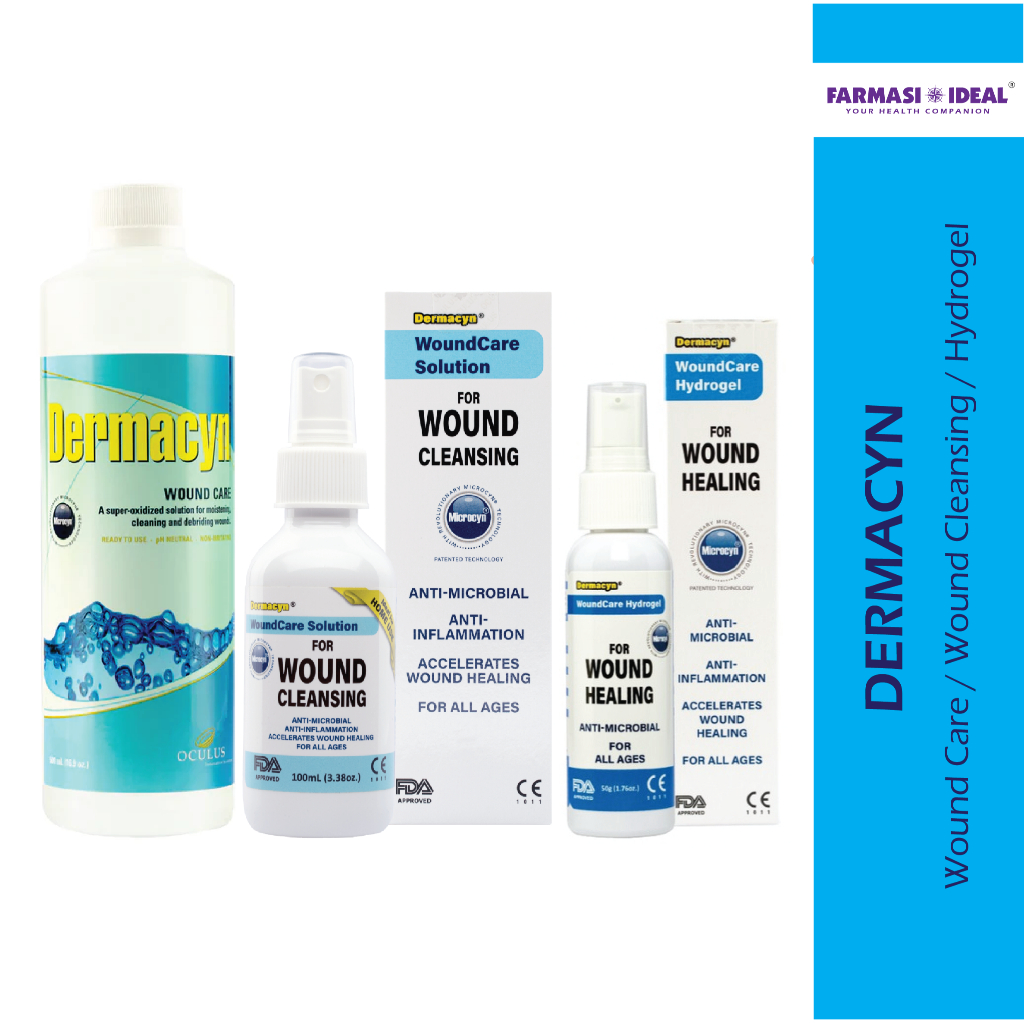DERMACYN SOLUTION 500ml / WOUND CARE 100ml / HYDROGEL 50g | Shopee Malaysia