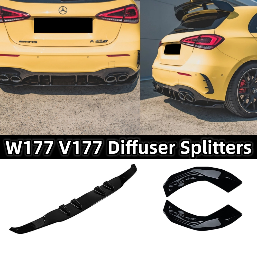 Mercedes A-Class W177 V177 AMG A35 A45 A45s Rear Bumper Diffuser ...