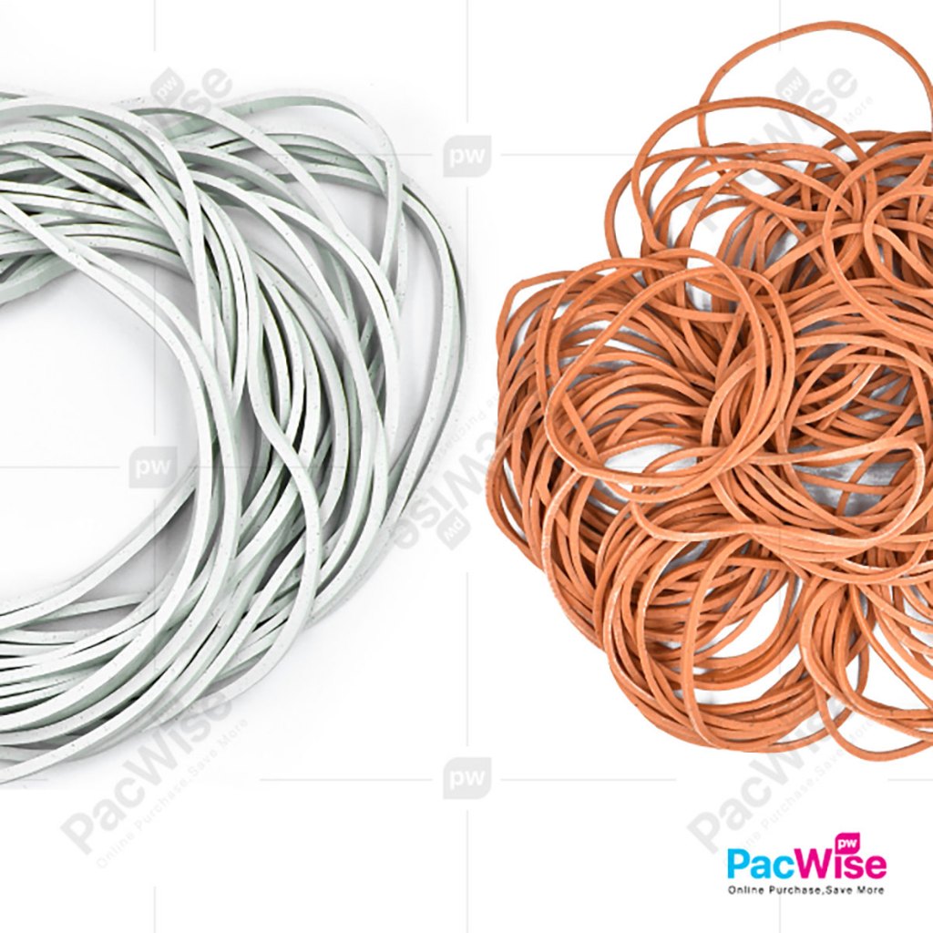 Rubber Band - Normal & Large Size (Posman)/White & Brown Colour/Gelang ...