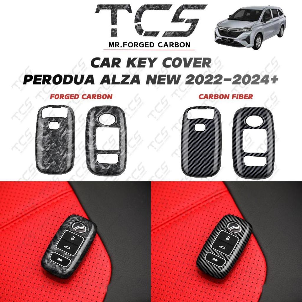 TCS PERODUA ALZA 2022-2024 CAR FORGED CARBON KEY CHAIN COVER CASE ...