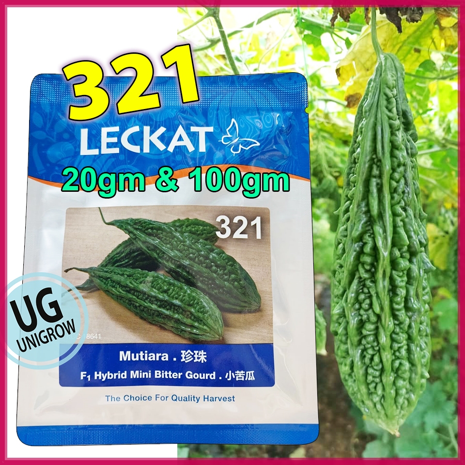 (20gm & 100gm) F1 Mutiara 321 Peria Katak / Mini Bitter Gourd Leckat ...