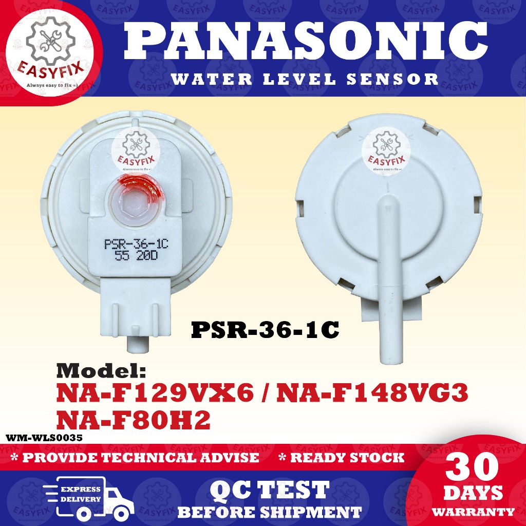 (PSR-36-1C) NA-F129VX6 / NA-F148VG3 / NA-F80H2 PANASONIC WASHING MACHINE WATER LEVEL SENSOR ...