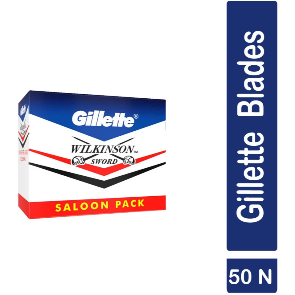 Gillette Wilkinson Sword Blade Salon Pack | 5 Tucks of 10 Blades Each ...