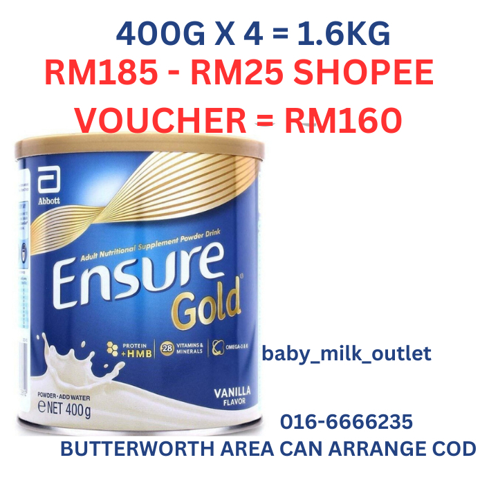 Ensure Gold 1.6kg Vanilla /Wheat /Coffee /Almond(New Packaging) Exp 01/2026 | Shopee Malaysia