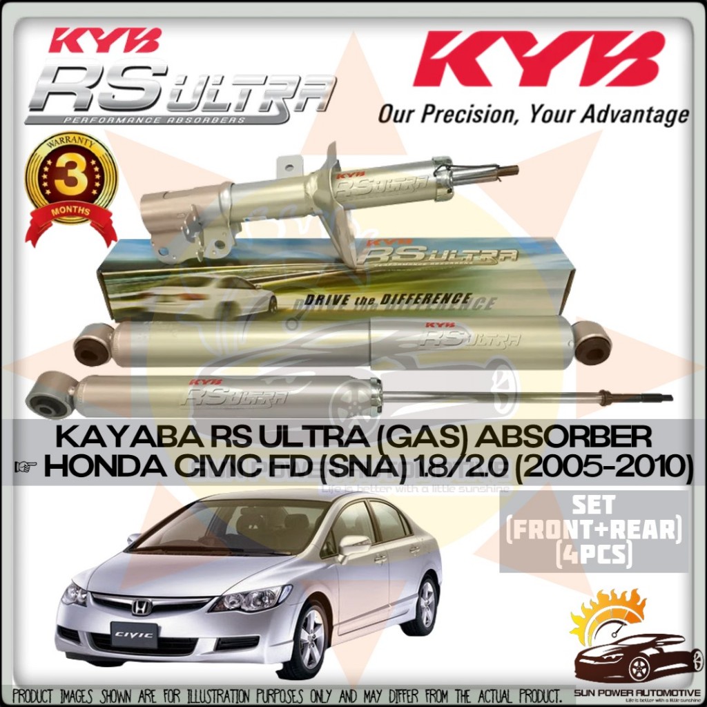 KAYABA KYB RS ULTRA Heavy Duty Honda Civic FD SNA 1.8 2.0 Gas Shock ...