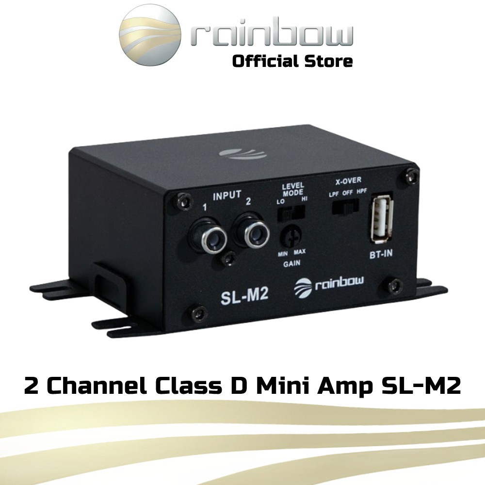 Rainbow Audio 2 Channel Class D Car Mini Amplifier 2Ch Micro Amp SL-M2 | Shopee Malaysia